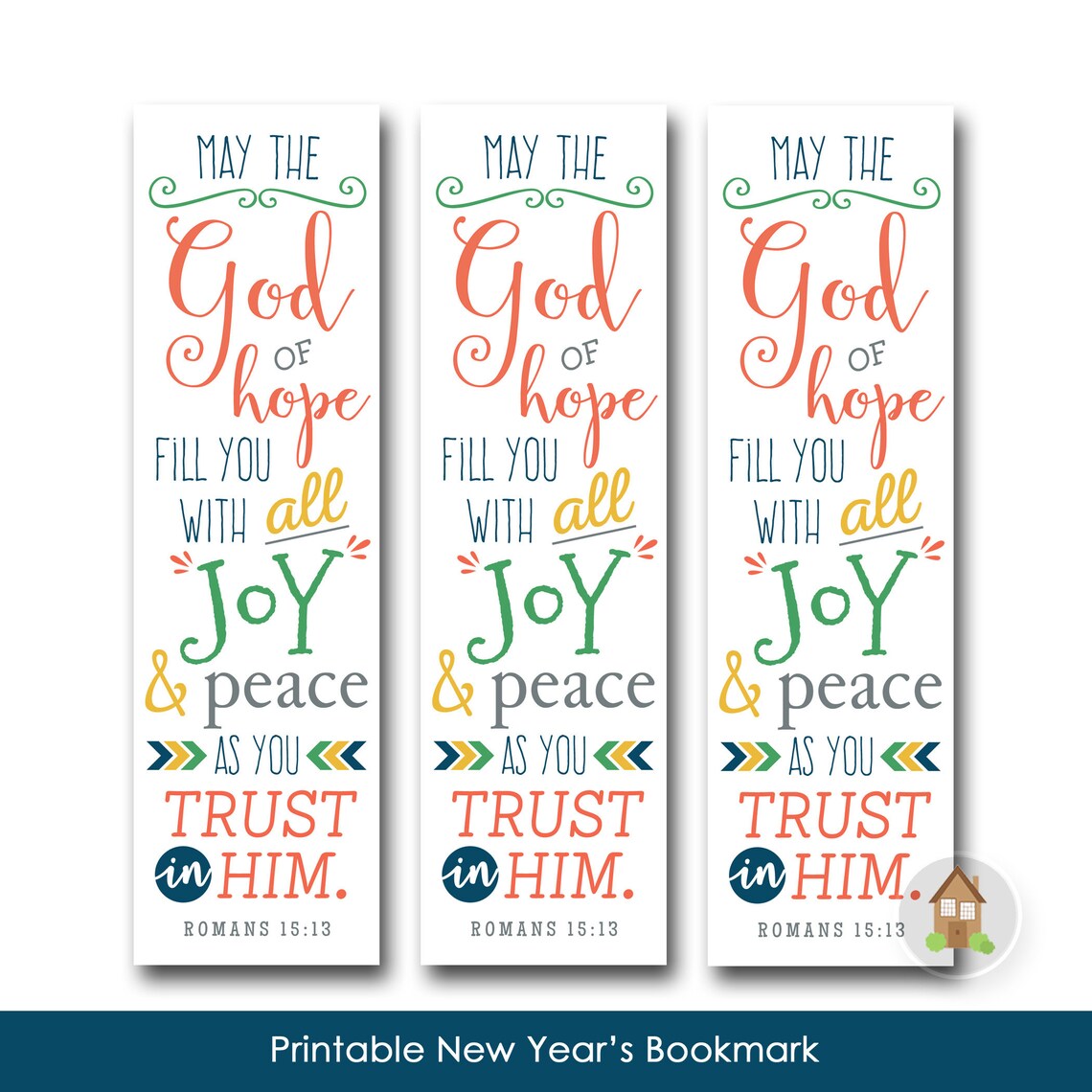 Romans 15:13 Printable Bookmark Happy New Year Scripture - Etsy