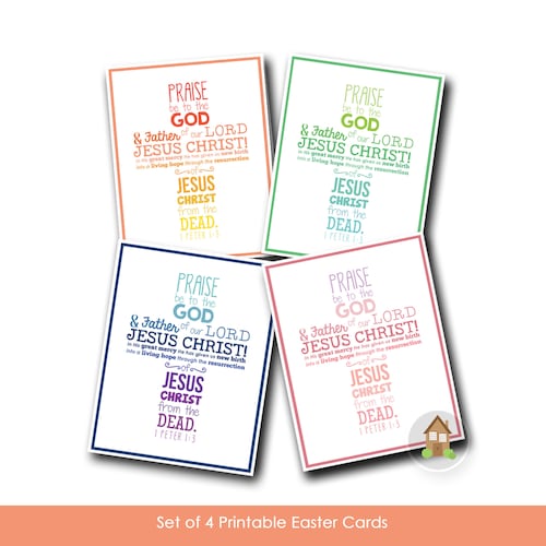 Kids Printable Christian Easter Cards Religious Bible - Etsy