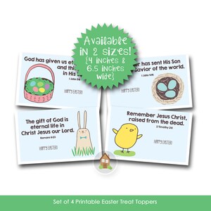 Easter Scripture Treat Bag Toppers Cute Christian Easter Goody Bag ...