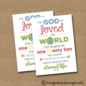 John 3:16 Printable Card | Valentine's Day Outreach | DIY PRINTABLE ...