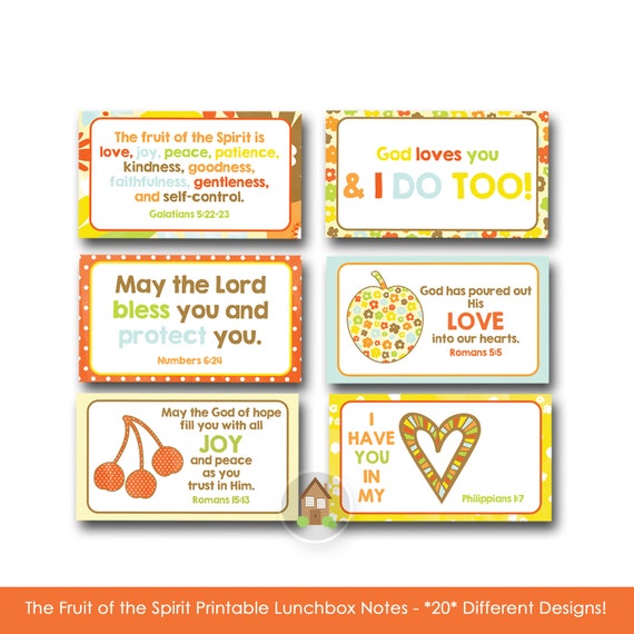 Christian Printable Lunchbox Notes Scripture Lunch Box Notes - Etsy