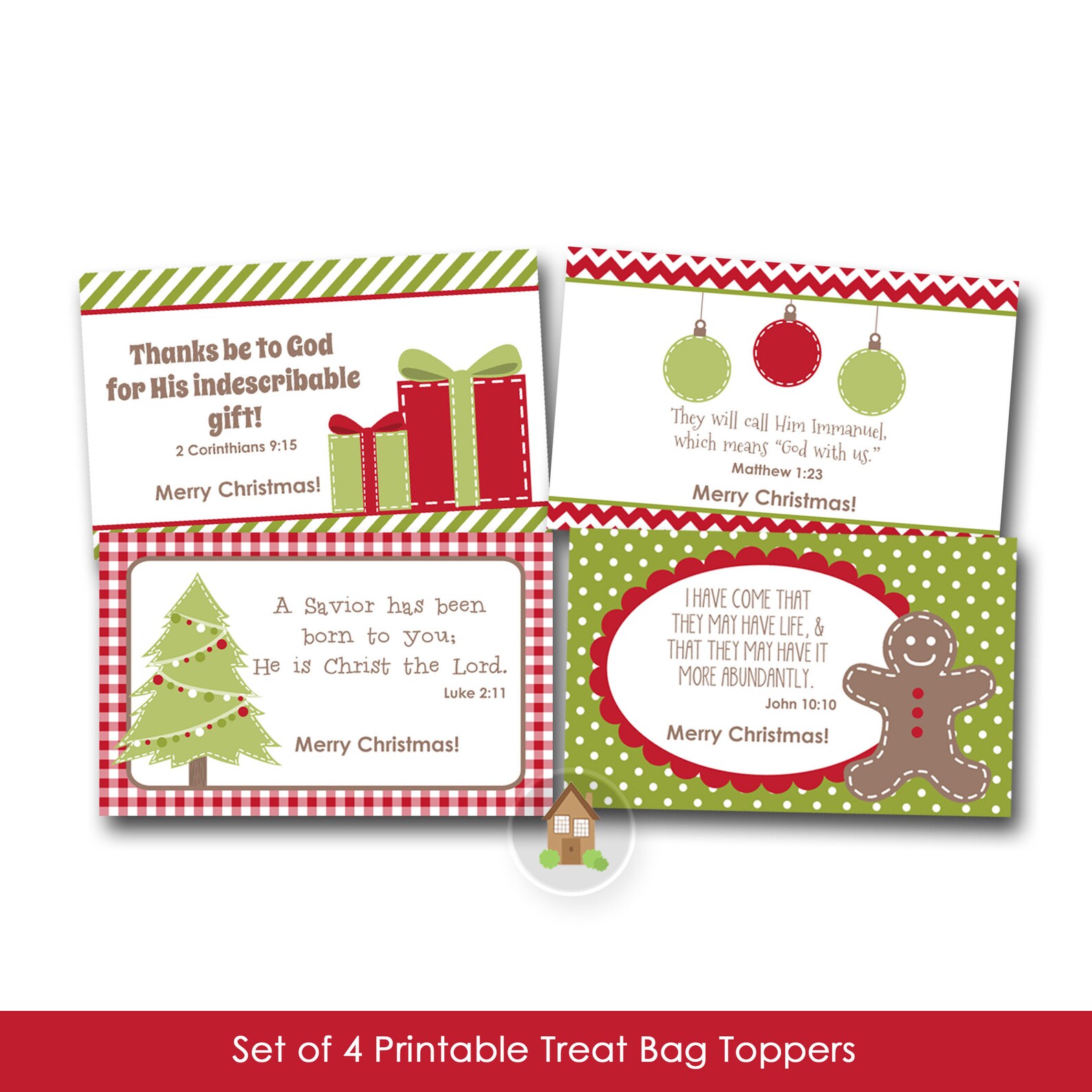 Kids Printable Christmas Treat Bag Toppers Christmas - Etsy