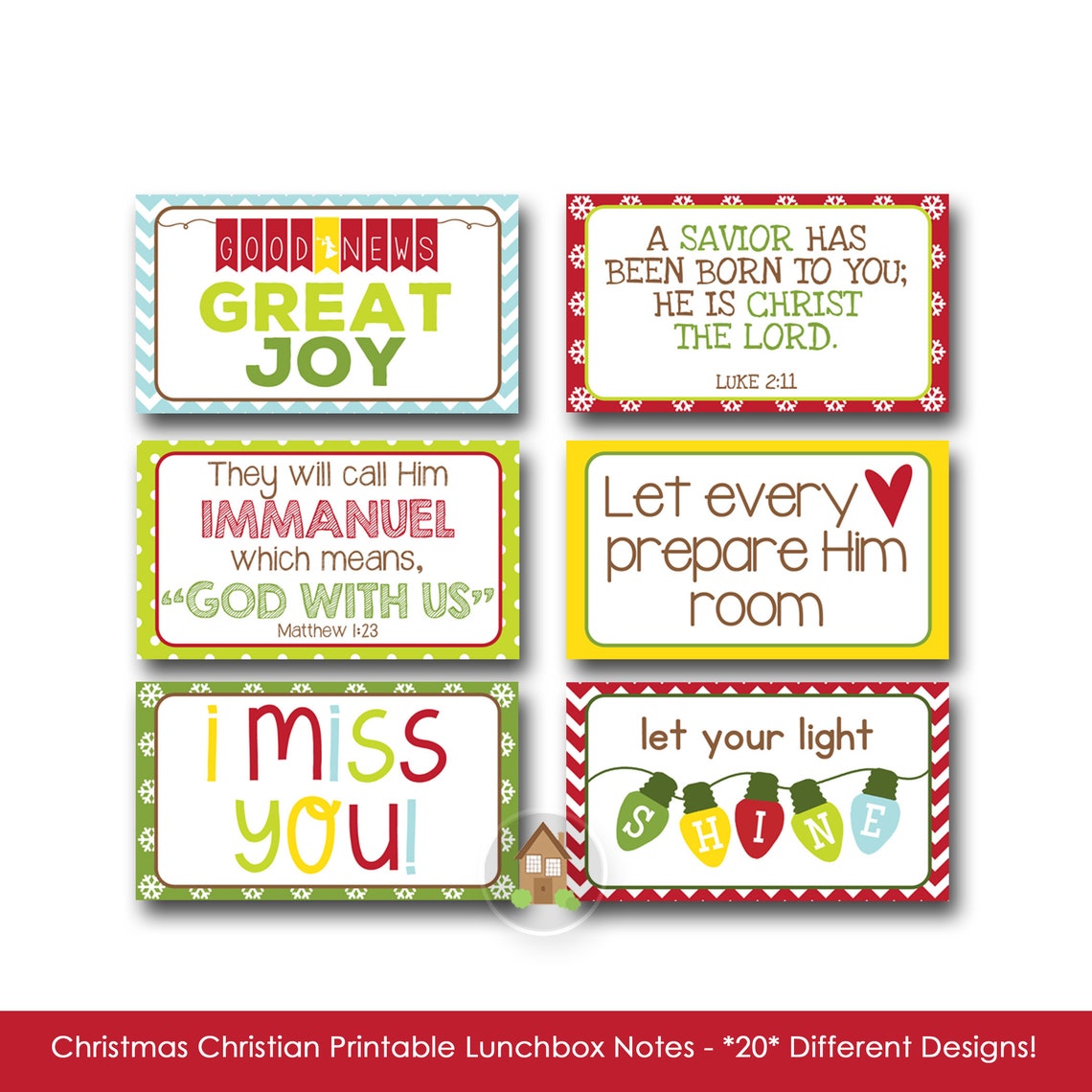 Christmas Lunch Box Notes December Lunch Box Cards - Etsy