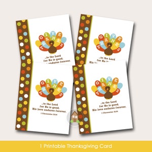 Printable Thanksgiving Card | Kids Thanksgiving Card | DIY PRINTABLE ...