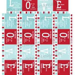 Christian Valentine's Day Bookmark God is LOVE Printable Scripture ...