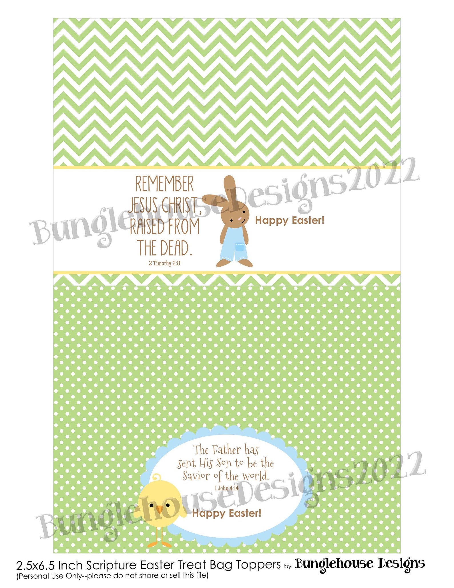 Easter Treat Bag Toppers for Kids | Printable Christian, Easter ...