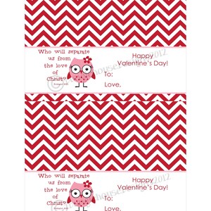 Owl Valentine Treat Bag Topper for Kids Treat Label DIY PRINTABLE ...