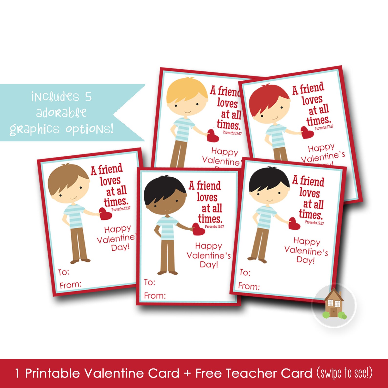 NEW More Options Included Boys Classroom Valentine Card | Etsy