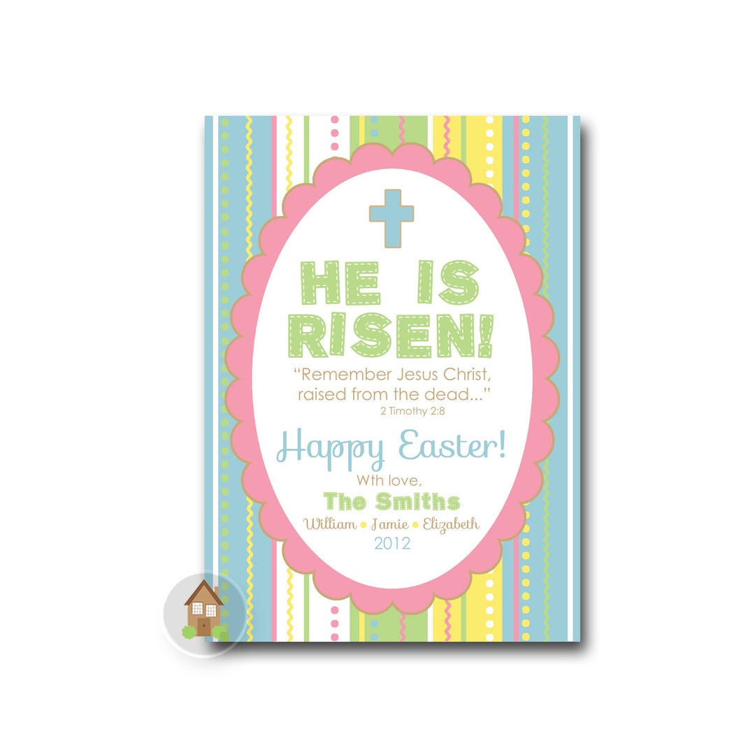 Printable Christian Easter Card | Inspirational Easter Scripture, Bible ...