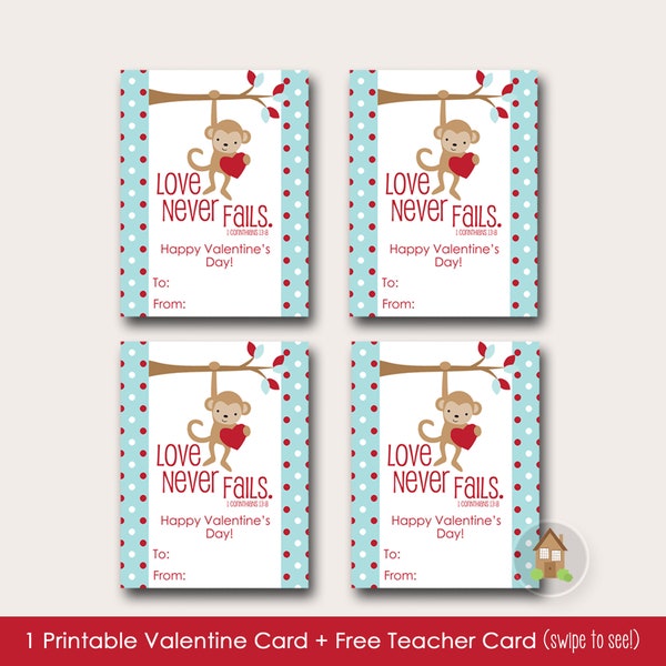 Monkey Valentine - Etsy