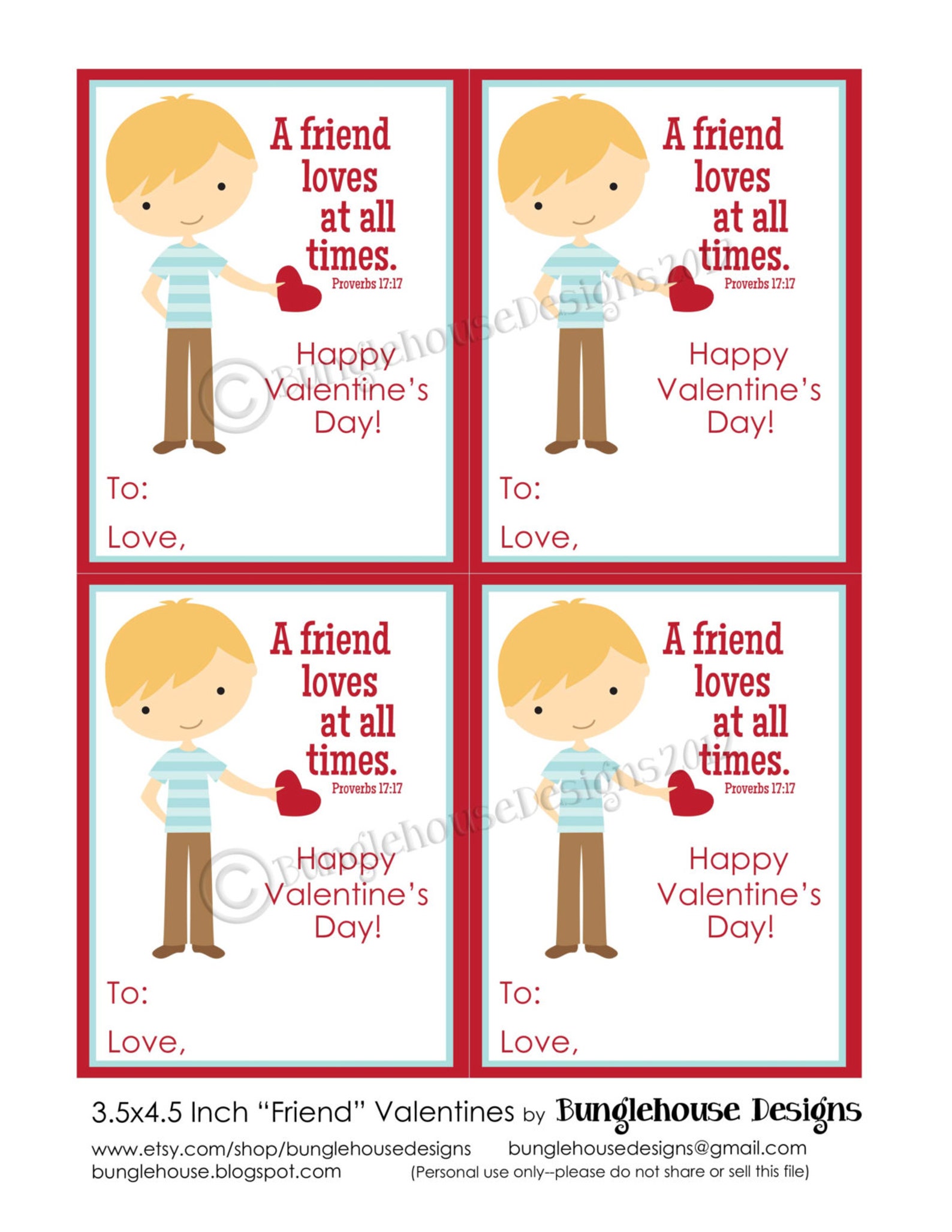 NEW More Options Included Boys Classroom Valentine Card | Etsy