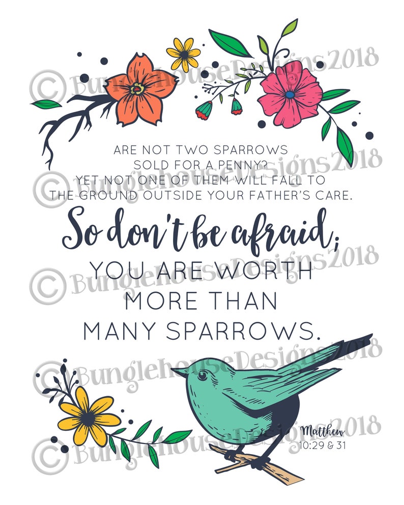 Christian Wall Art Bible Verse 8x10 Don't Be Afraid - Etsy