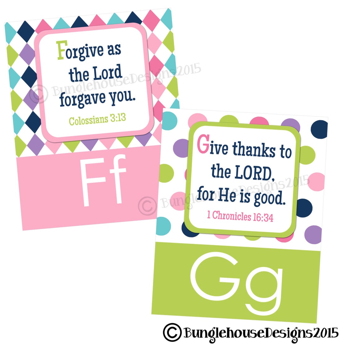 ABC Scriptures for Girls | Children's Alphabet | Scripture Wall ...