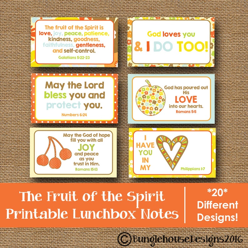 Christian Printable Lunchbox Notes | Scripture Lunch Box Notes | Bible ...