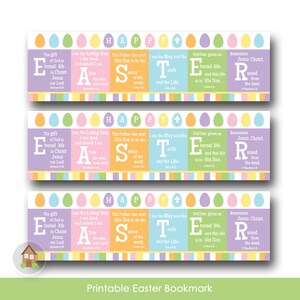 Printable Easter Bookmark | Happy EASTER Scripture, Bible Verse ...
