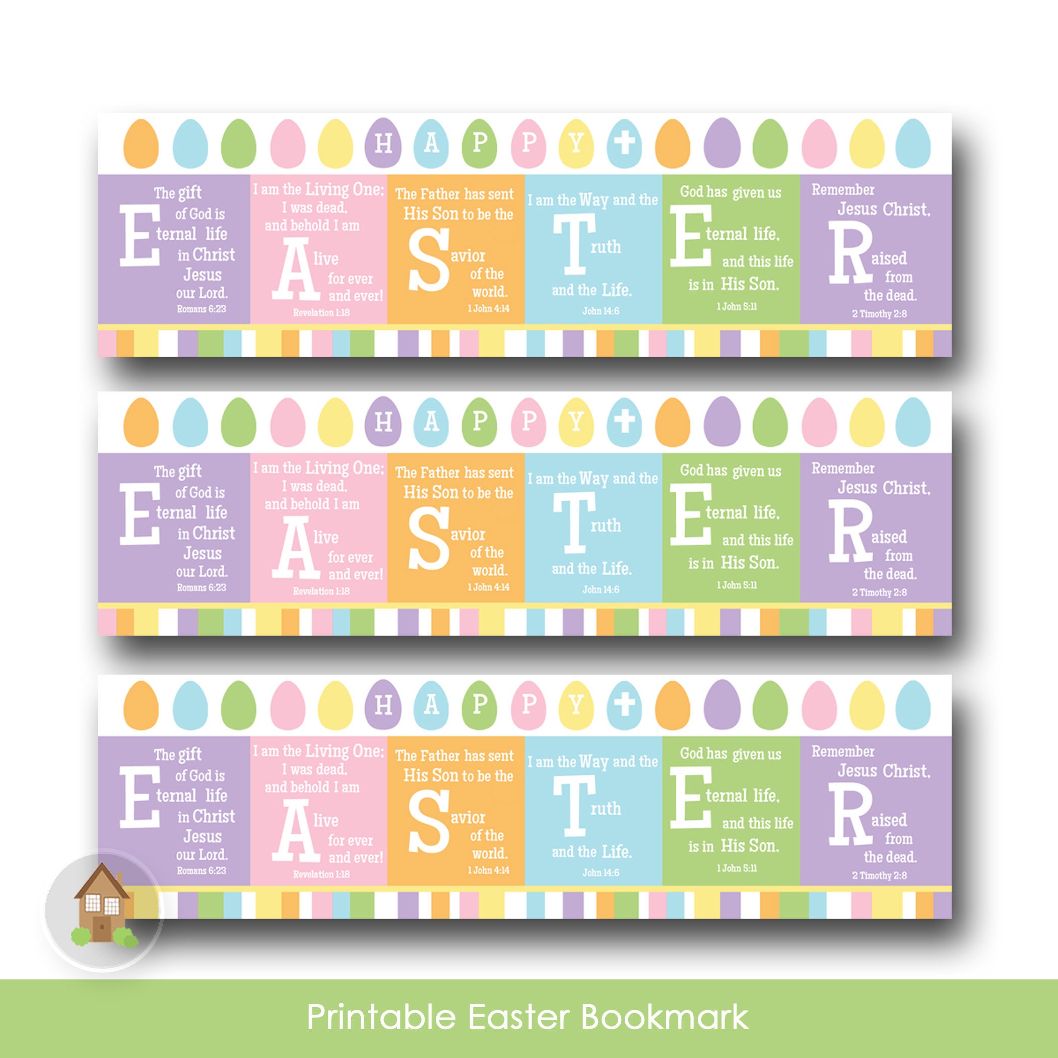 Printable Easter Bookmark Happy EASTER Scripture Bible - Etsy Canada