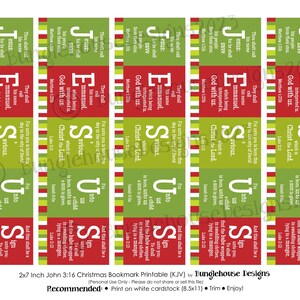 Printable Christmas Bookmark | JESUS Scripture, Bible Verse, Christian ...