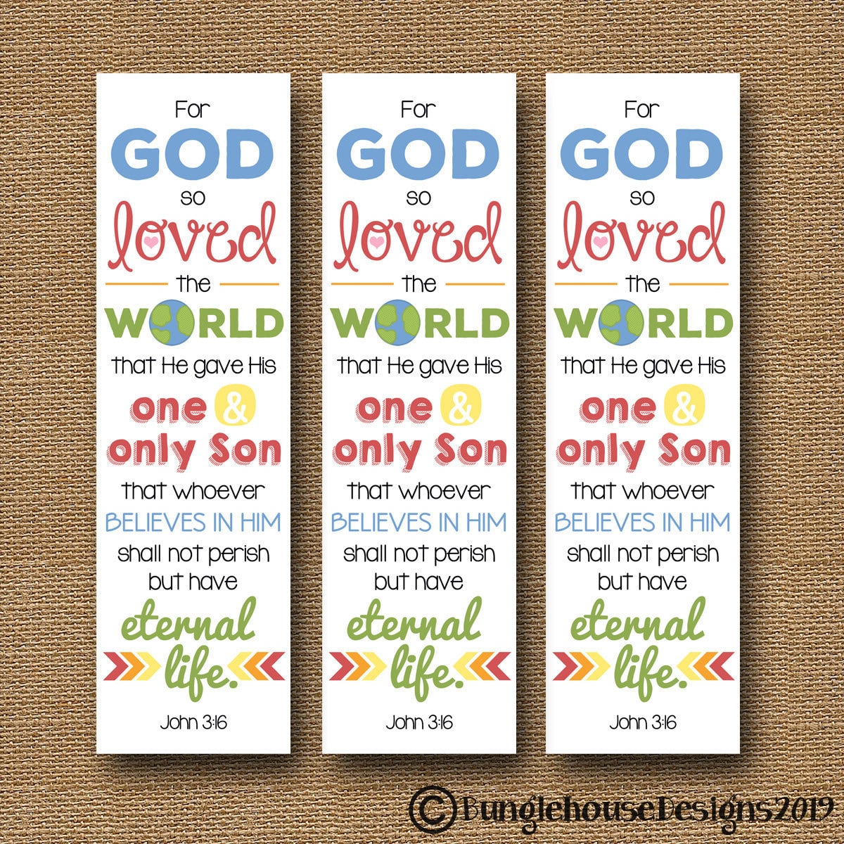 John 3:16 Printable Bookmark Outreach Scripture Bible Verse - Etsy Canada