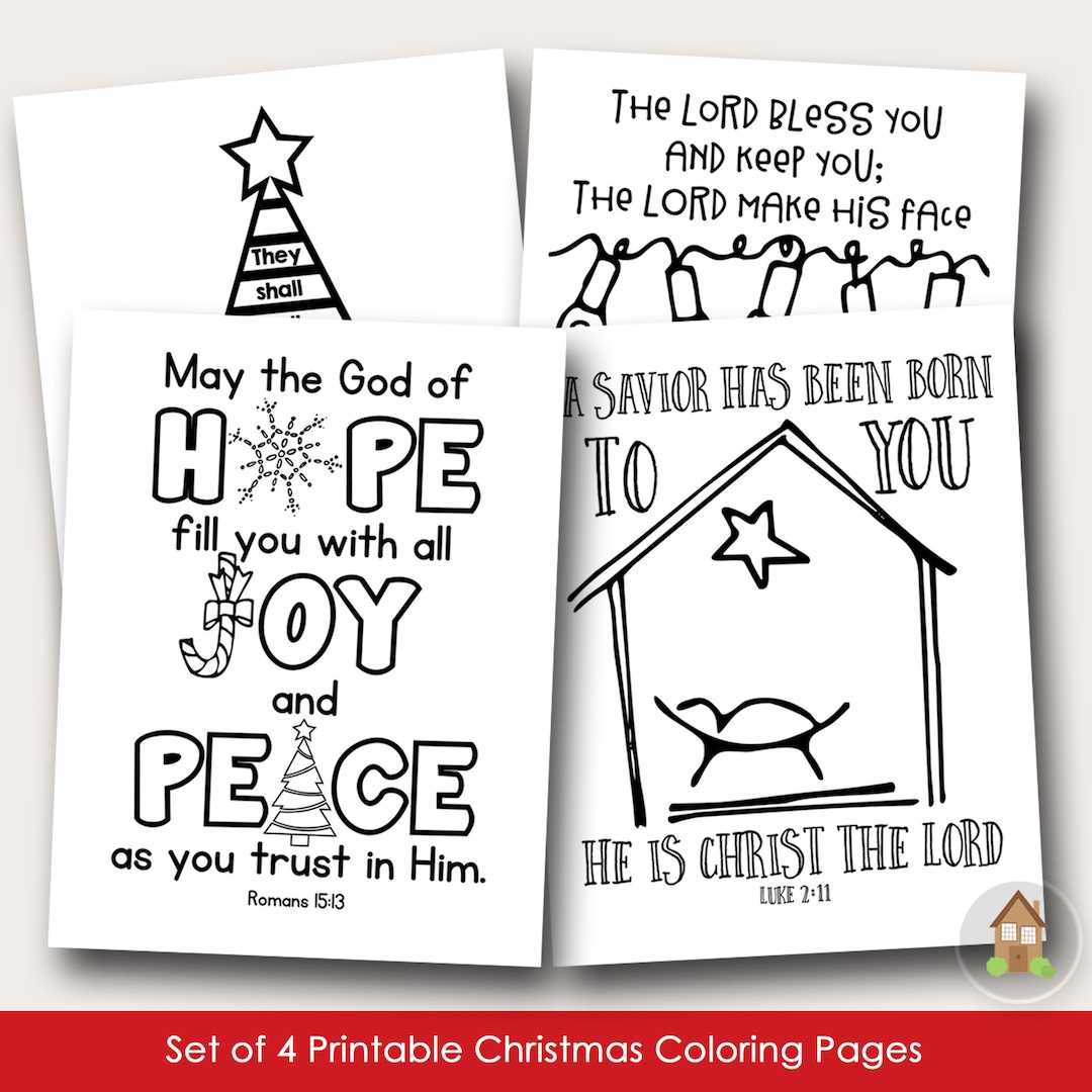 Printable Christmas Coloring Pages | Christmas Scripture Coloring ...