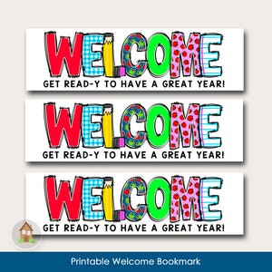 Welcome to School Printable Bookmark | Cute Get Read-y Reading Pun ...