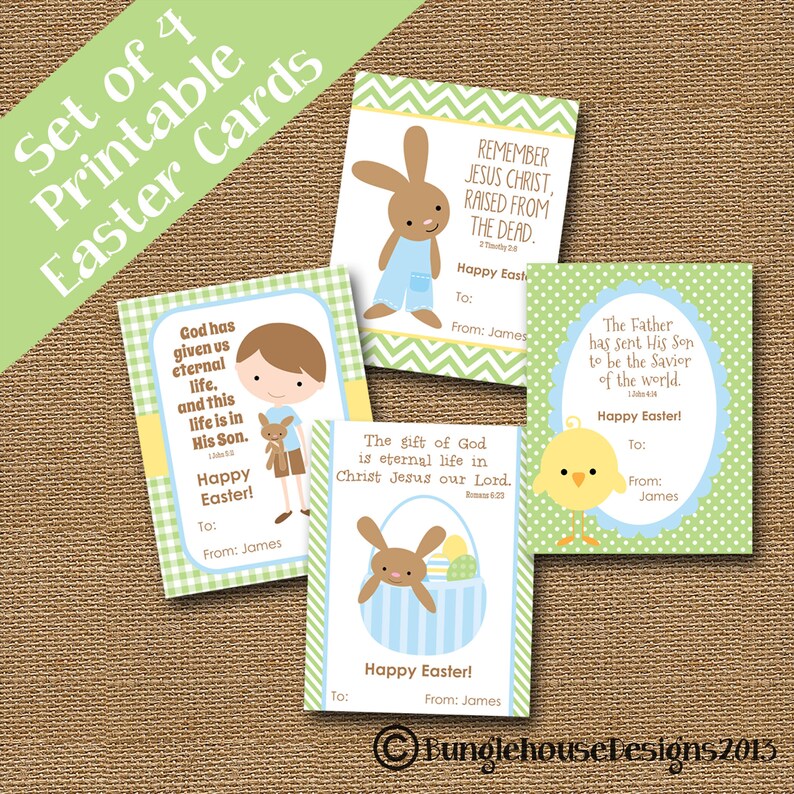 Children's Easter Cards | Printable Christian Easter Card | Kids Sunday ...