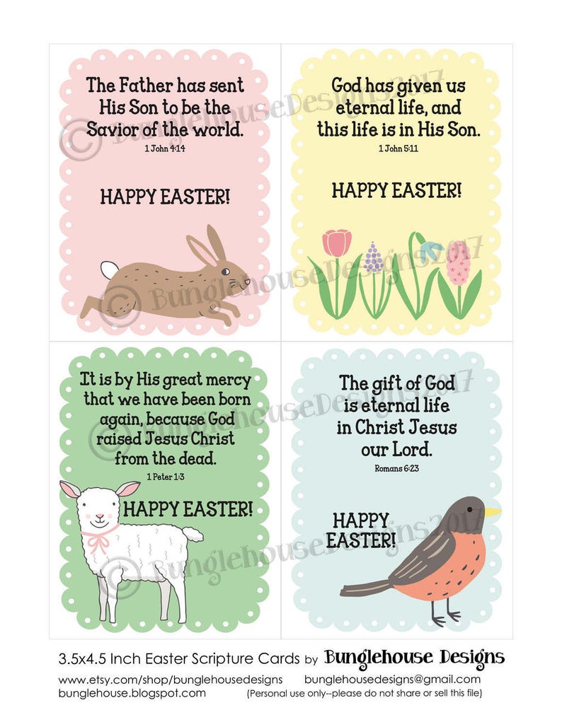 Christian Easter Cards With Scriptures | Religious, Bible Verse Easter ...