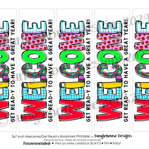 Welcome to School Printable Bookmark | Cute Get Read-y Reading Pun ...