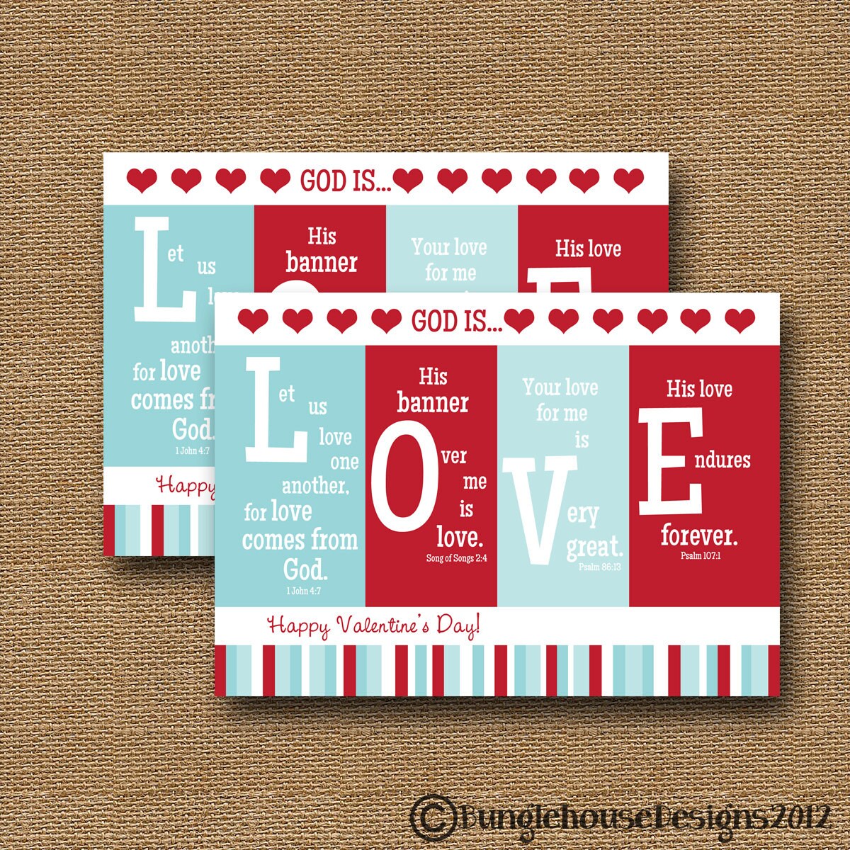 Printable Scripture Valentine Card | God is Love Valentine | Christian ...