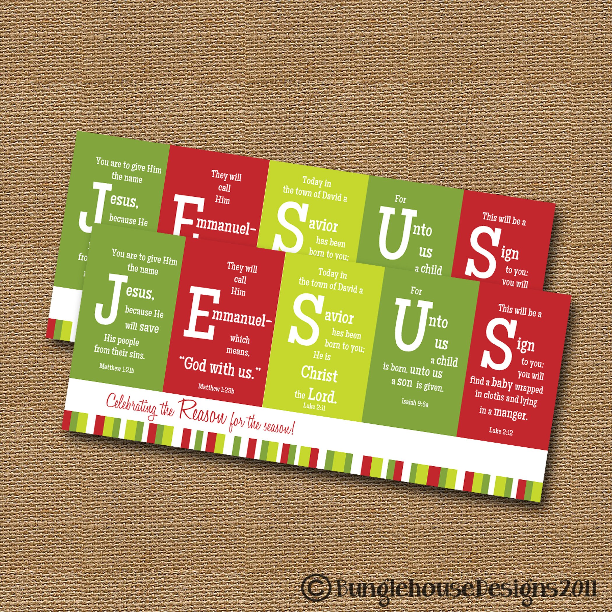 Instant Download Christmas Card | DIY PRINTABLE | JESUS Scripture ...