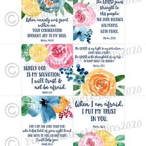 Scripture Encouragement Cards, Bible Verses for Fear, Anxiety and Worry ...