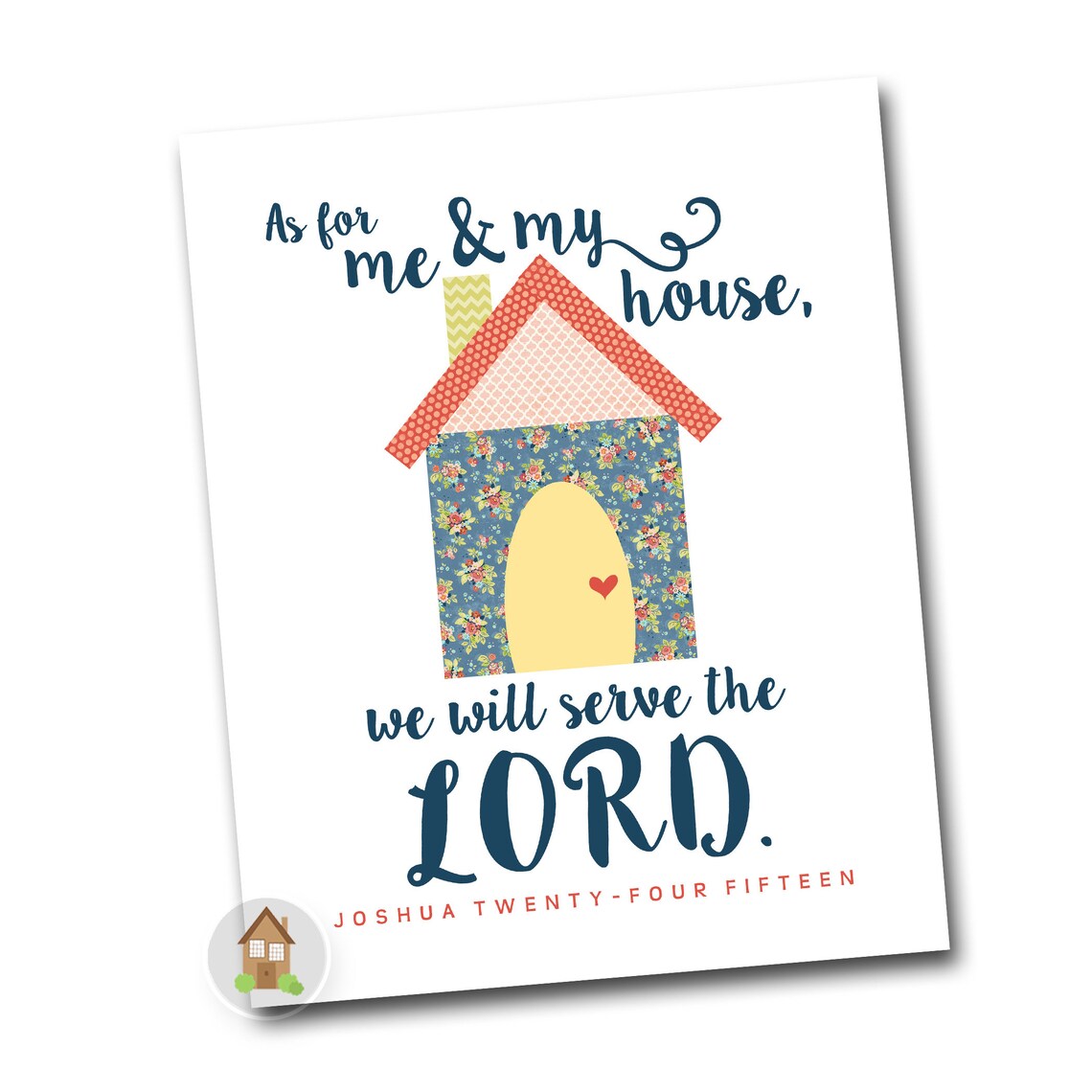 Printable Christian Wall Art as for Me and My House - Etsy