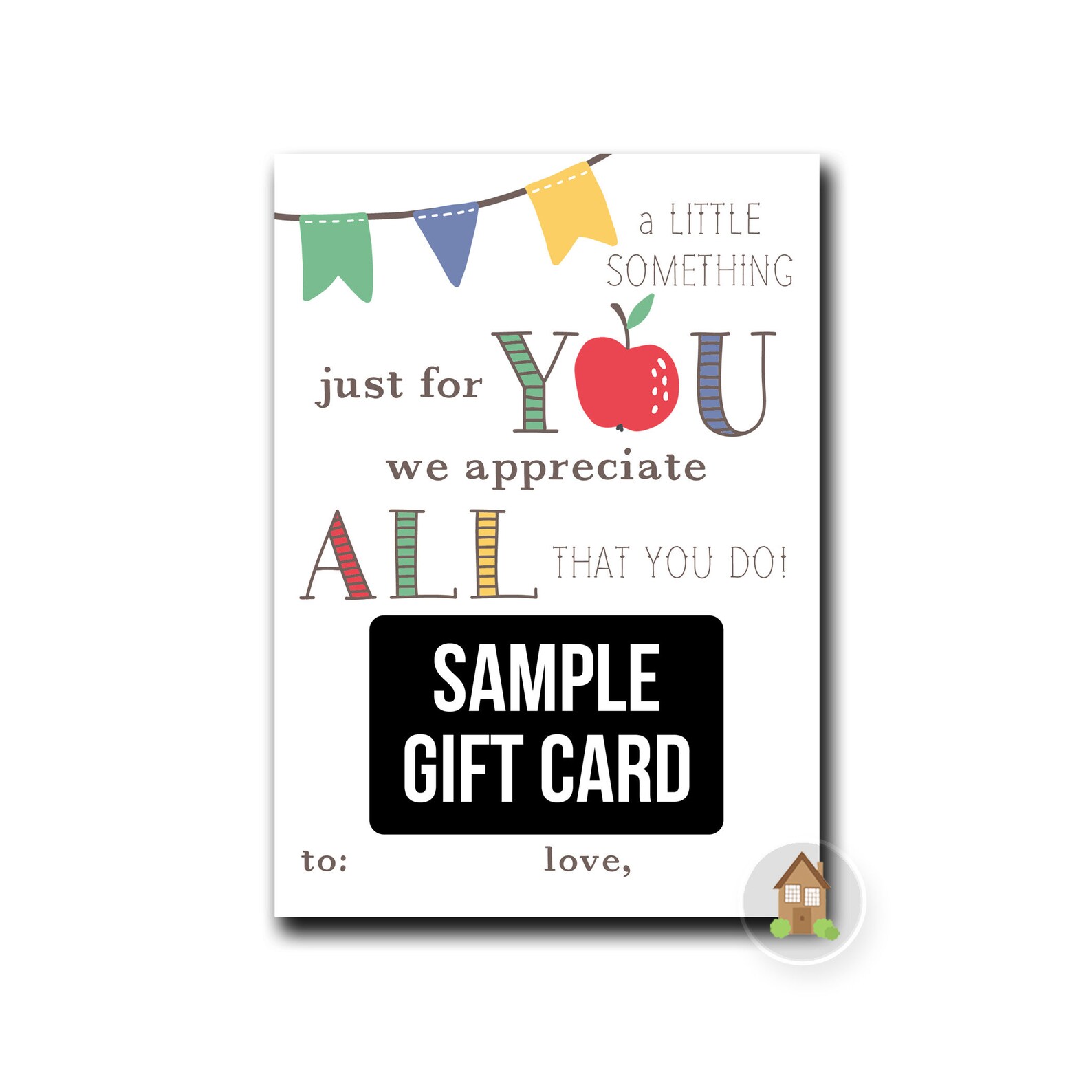 Teacher Appreciation Printable Gift Card Holder End of the - Etsy