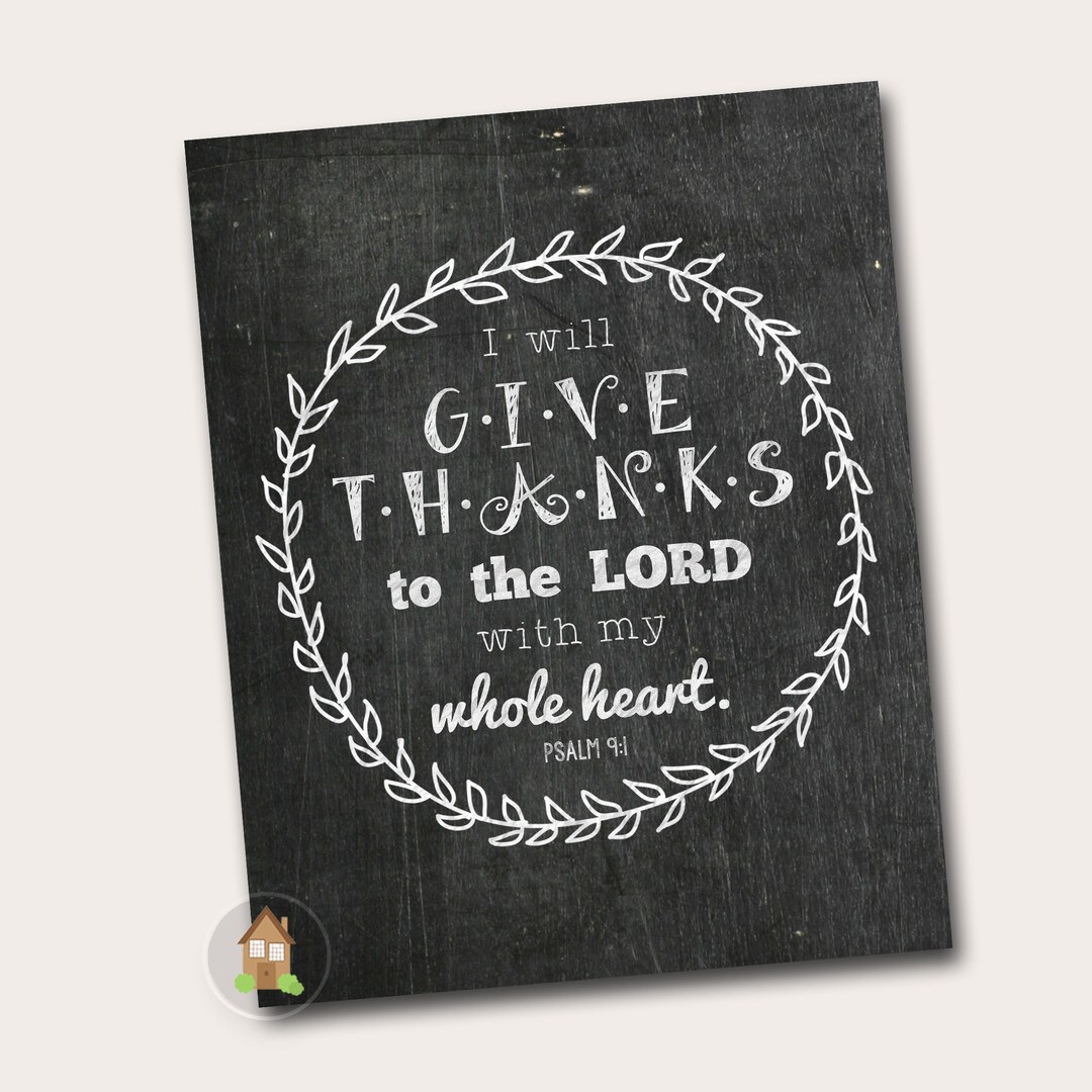Thanksgiving Bible Verse Wall Art | DIY PRINTABLE | Christian ...