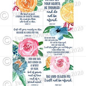 Scripture Encouragement Cards Bible Verses for Fear Anxiety - Etsy