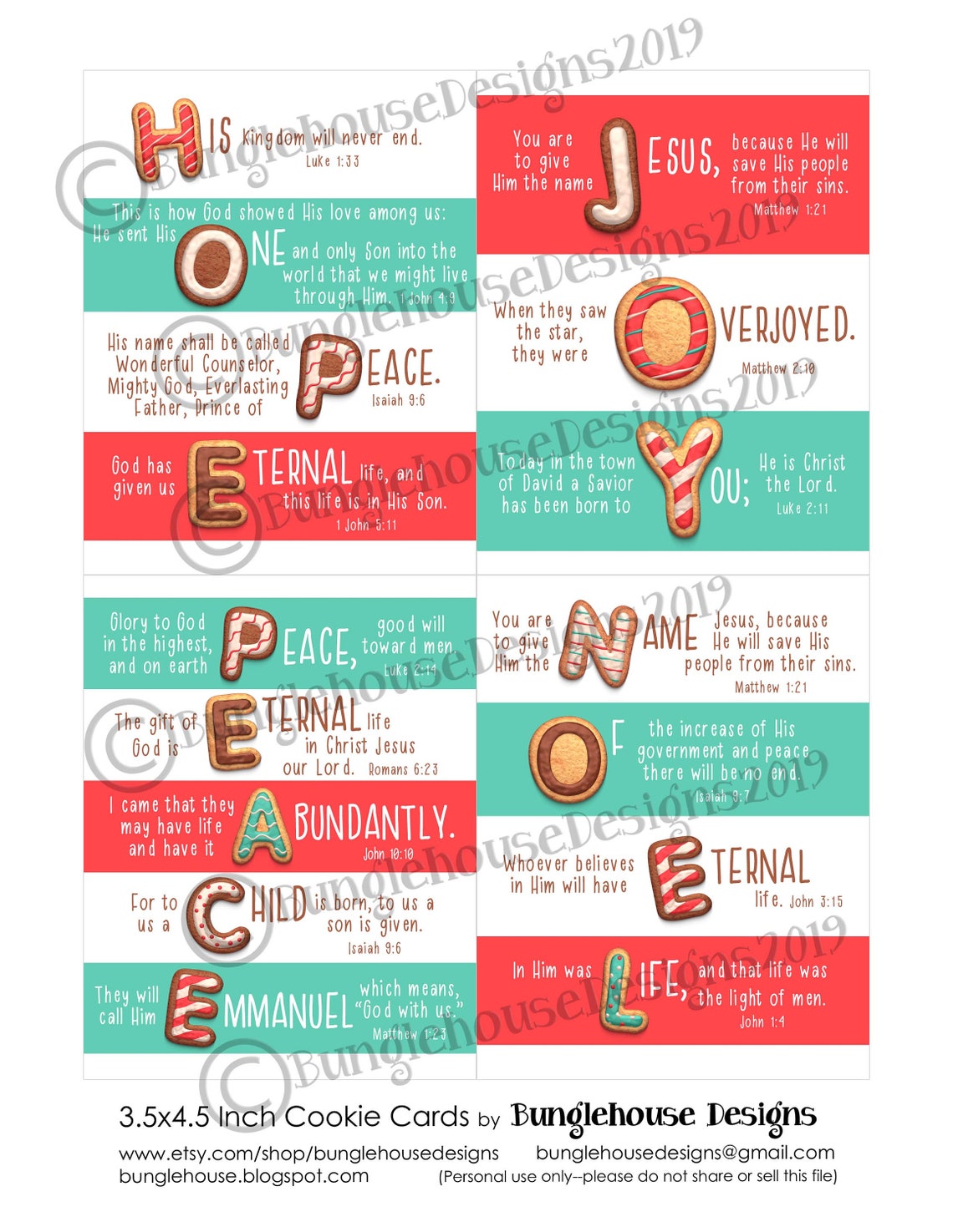 Printable Christian Christmas Cards for Kids Cute and Fun | Etsy