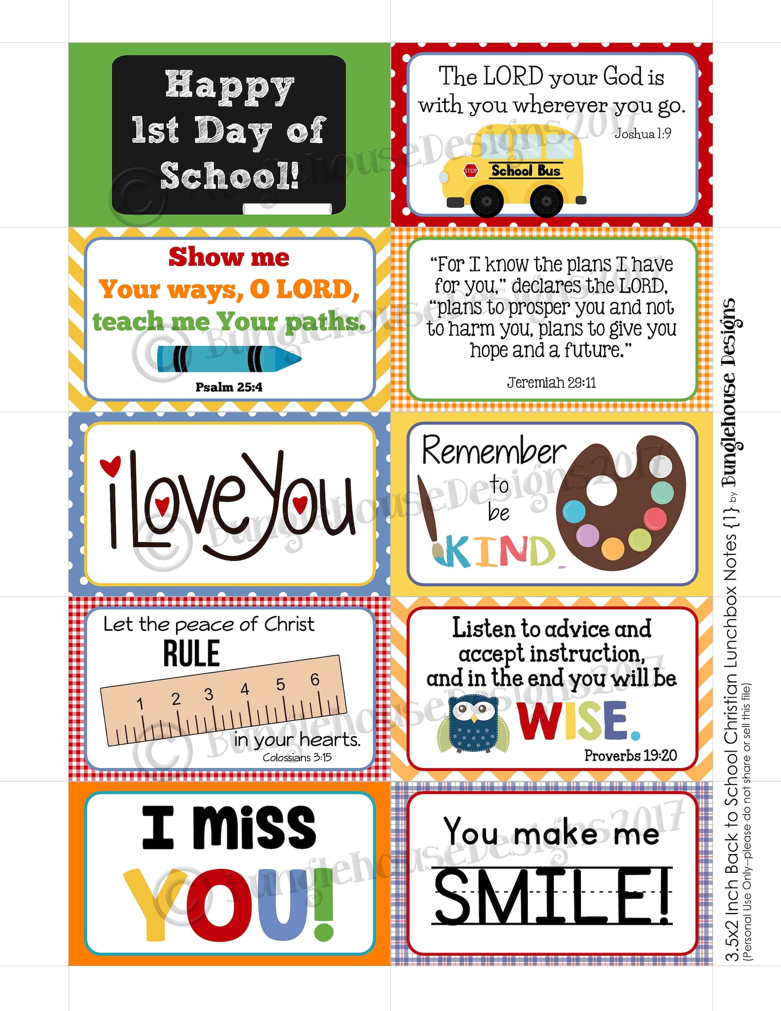 Back to School Lunch Box Notes | Printable Lunchbox Notes for Kids ...