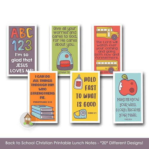 Lunch Box Notes for Girls Printable Christian Lunchbox Cards - Etsy
