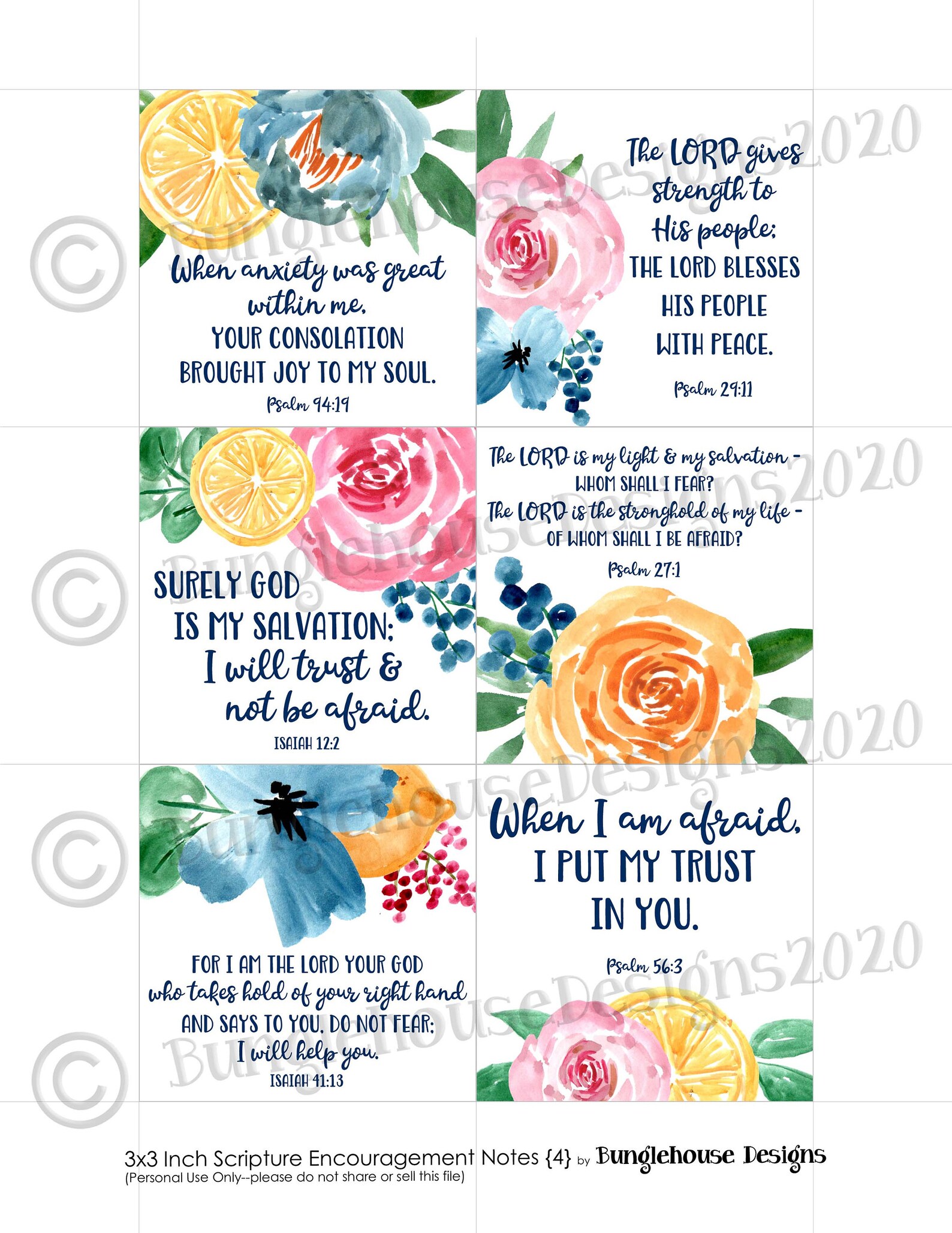 Bundle of Printable Scripture Encouragment Cards set of 64 - Etsy
