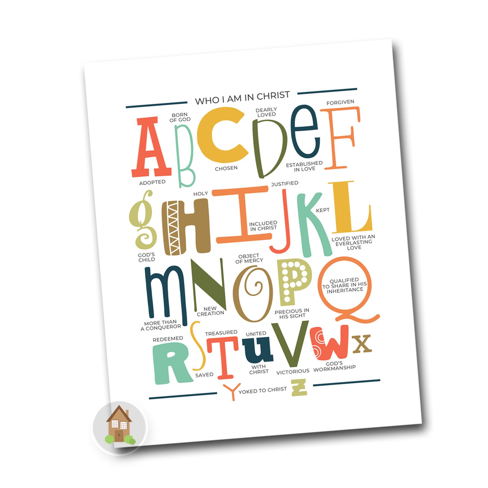 Scripture Alphabet Printable Who I Am in Christ Abcs - Etsy
