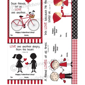 Christian Kids Friendship Valentines, Printable Scripture Valentine ...