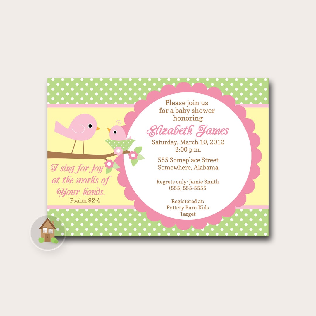 Baby Girl Shower Invitation | Christian, Religious Baby Shower Invite ...