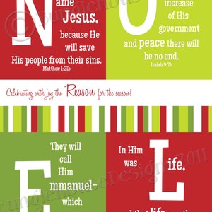 Printable Christmas Card Christian Christmas Card NOEL Scripture ...