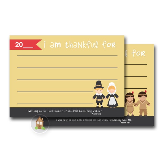 Thanksgiving Thankful List I Am Thankful For Printable | Etsy