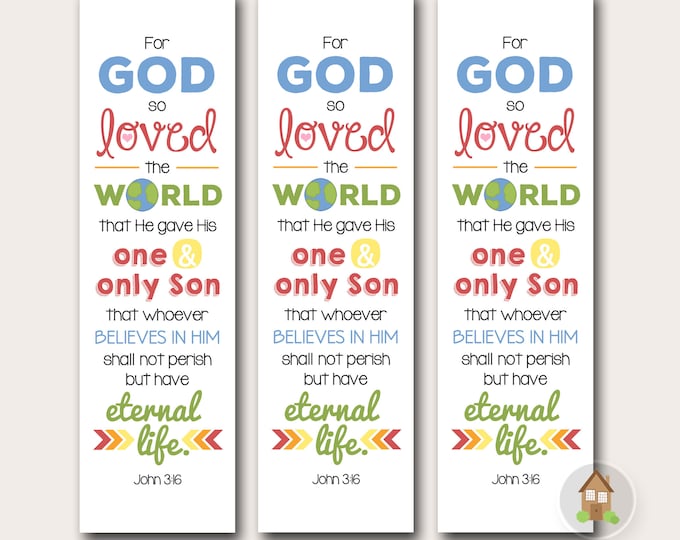 John 3:16 Printable Bookmark | Outreach Scripture, Bible Verse ...