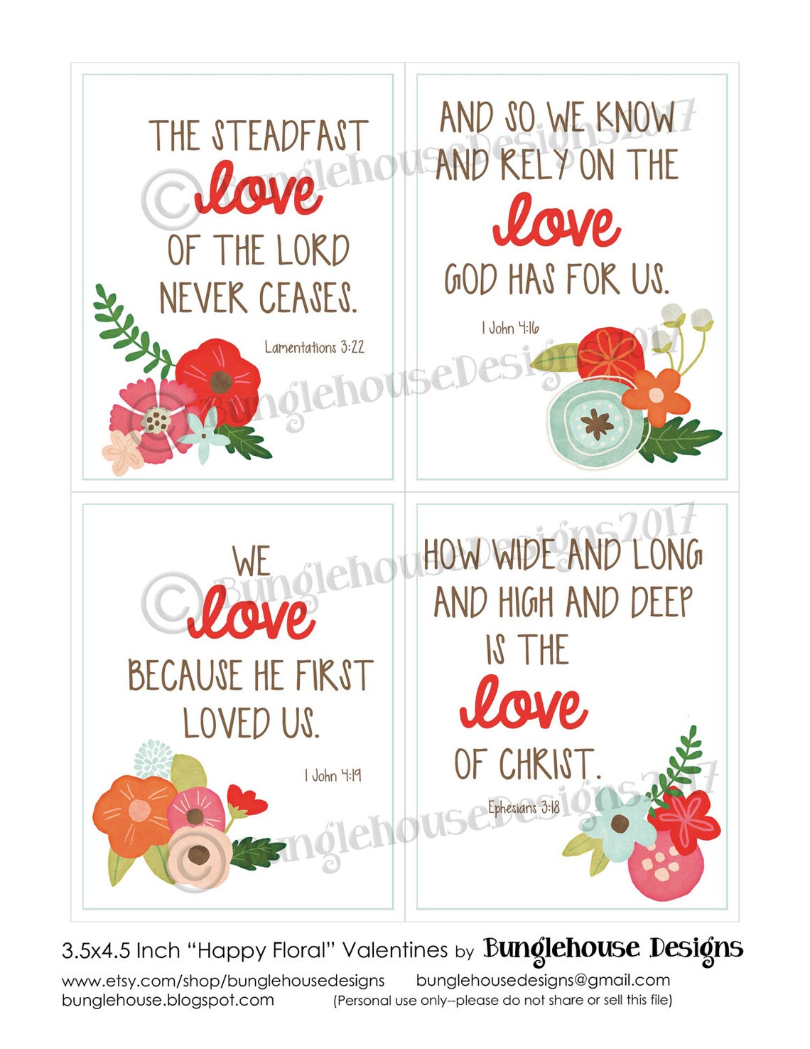 God's Love Valentines Scripture Bible Verse Christian | Etsy