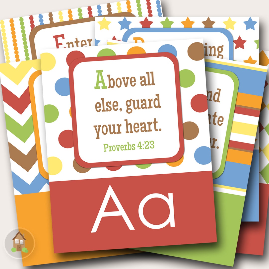 ABC Scriptures for Kids Children's Alphabet Playroom Alphabet ABC: God ...