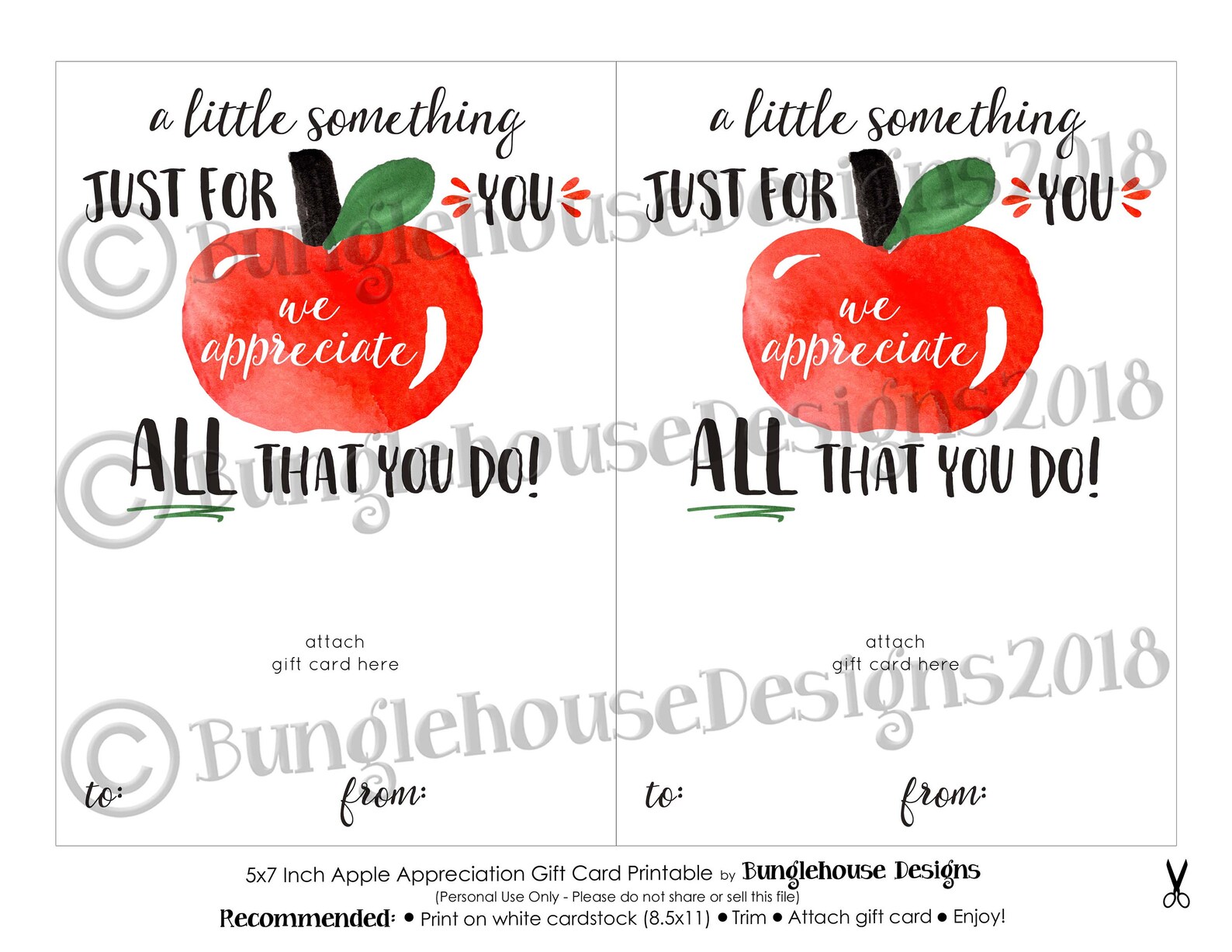 Teacher Appreciation Printable Year End Teacher Gift Card Holder Last ...