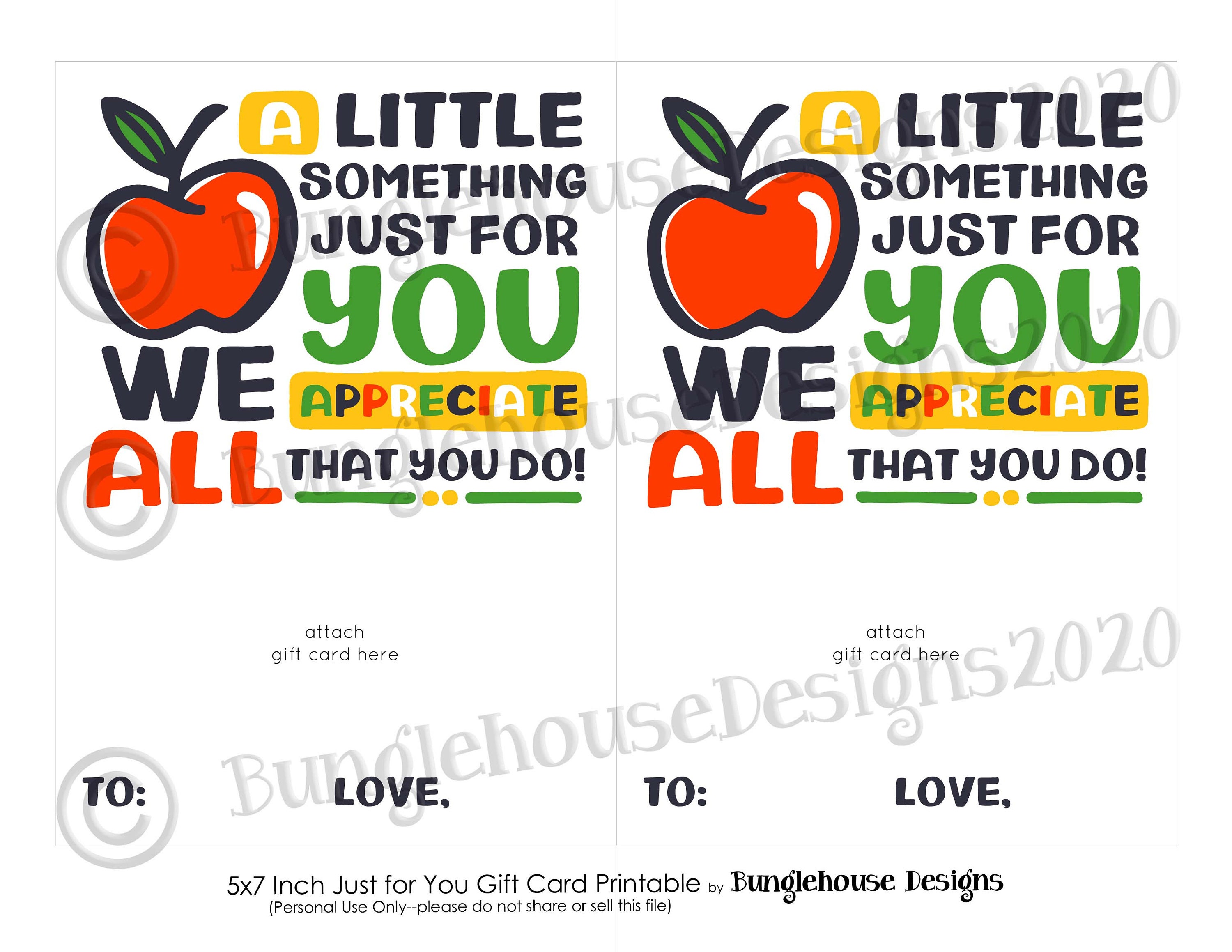 Teacher Appreciation Gift Card Holder End of the Year School - Etsy