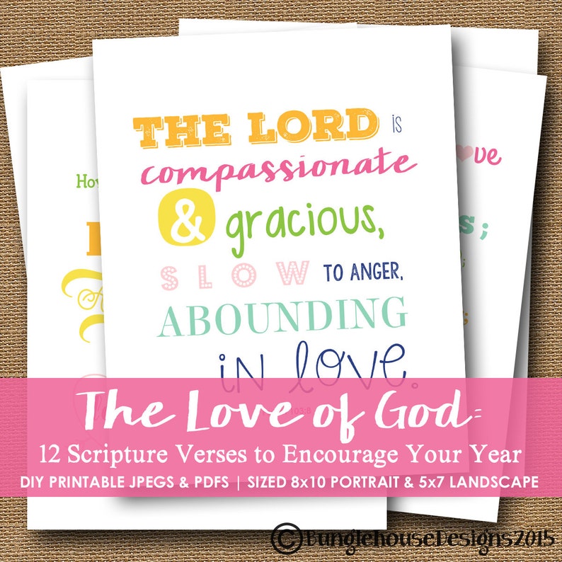 Printable Scripture Wall Art | Monthly Scripture Encouragement | God's ...