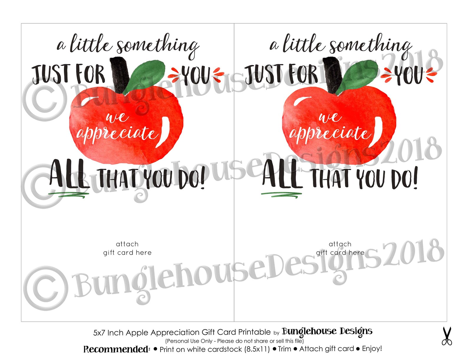 Teacher Appreciation Printable Year End Teacher Gift Card Holder Last ...